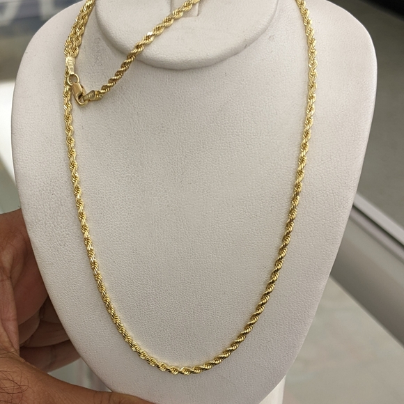 Unbrand | Jewelry | Kt Real Gold Rope Chain 2mm 20 Inches | Poshmark